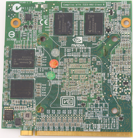Carte graphique PCI compatible de PC Portable Nvidia GeForce 9600M G96 ...