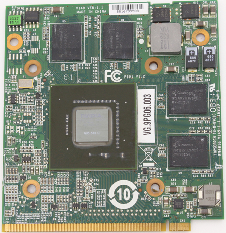 Carte graphique PCI compatible de PC Portable Nvidia GeForce 9600M G96 ...